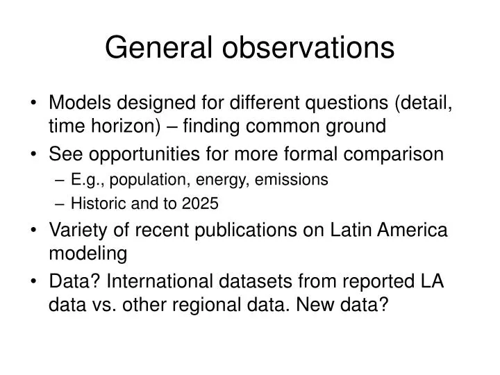 PPT - General observations PowerPoint Presentation, free download - ID ...