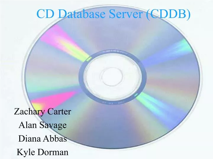 PPT - CD Database Server (CDDB) PowerPoint Presentation, free download ...