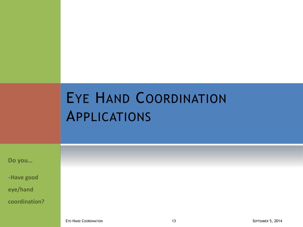 PPT Eye Hand Coordination PowerPoint Presentation Free Download ID