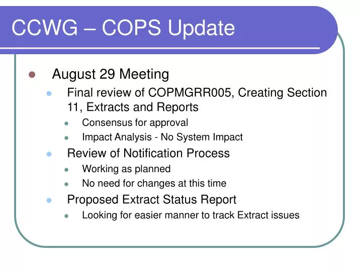 PPT - CCWG â€“ COPS Update PowerPoint Presentation, free download - ID ...