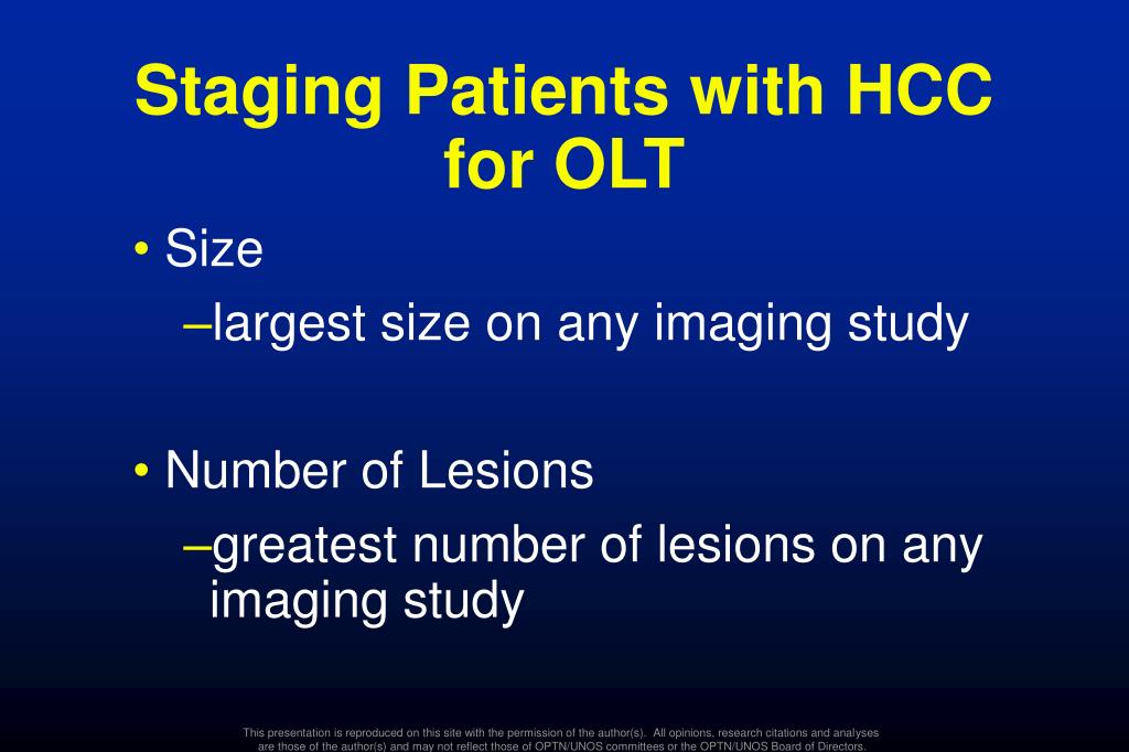PPT - Understanding Criteria for HCC Patients Listed for OLT PowerPoint ...