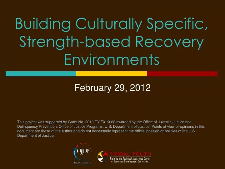 PPT - Building Culturally Specific, Strength-based Recovery ...