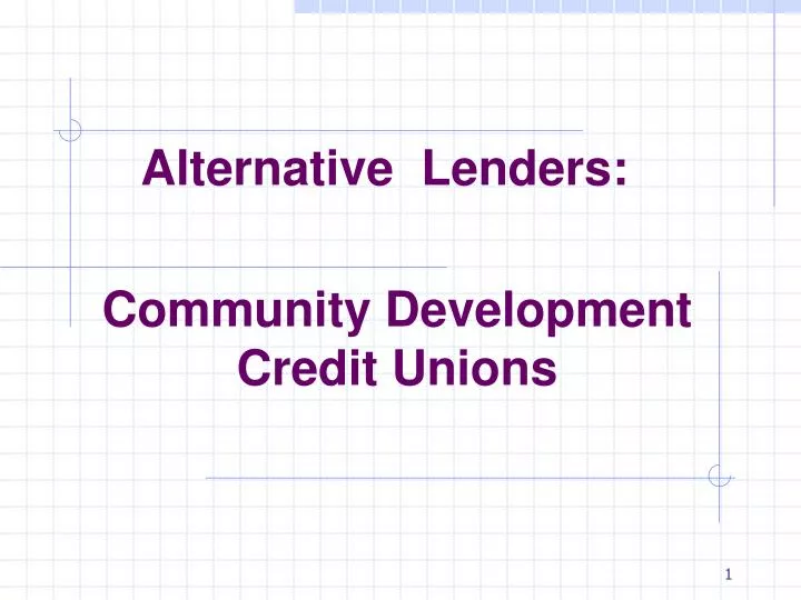 PPT - Community Development Credit Unions PowerPoint Presentation, free ...