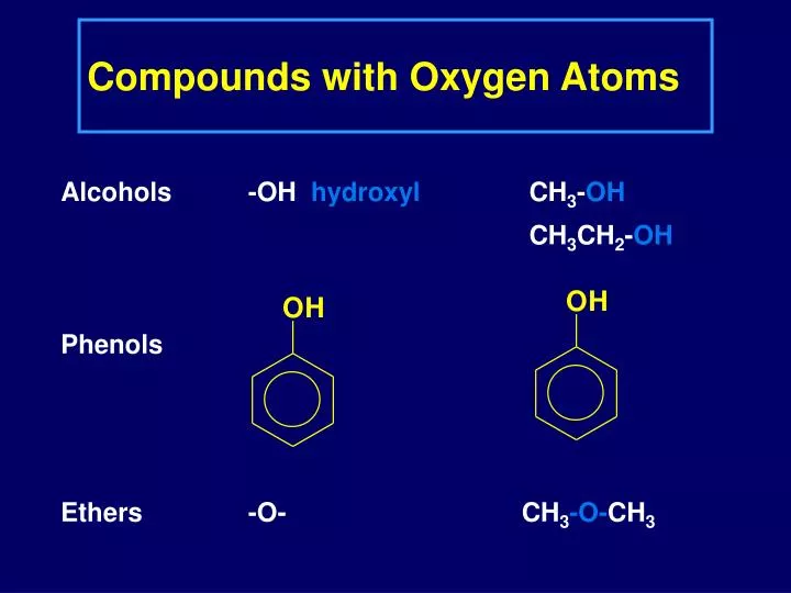 PPT - Compounds with Oxygen Atoms PowerPoint Presentation, free ...