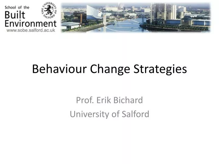 PPT - Behaviour Change Strategies PowerPoint Presentation, free ...