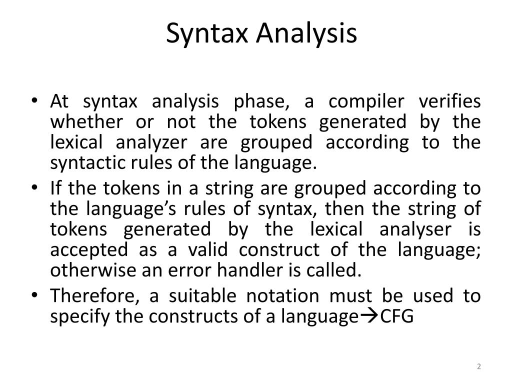 PPT - Syntax Analysis / Parser PowerPoint Presentation, free download ... PPT - Syntax Analysis / Parser PowerPoint Presentation, free download ...