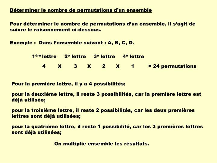 Ppt Permutations Arrangements Et Combinaisons Powerpoint Presentation Id 3976990