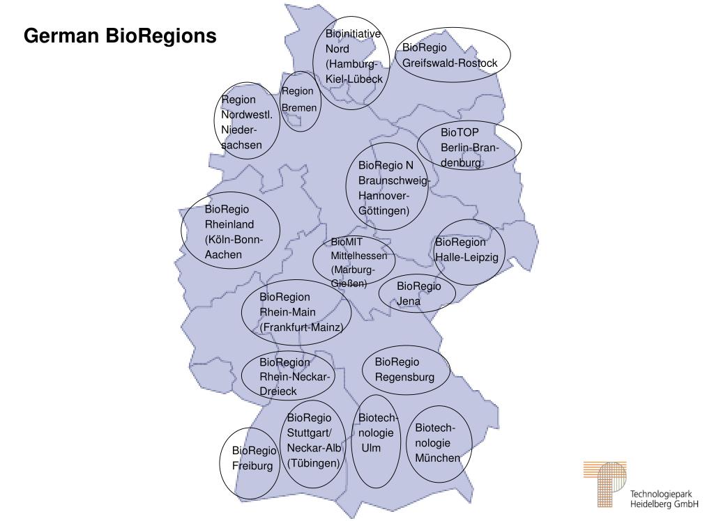 PPT - Biotechnology in Germany From BioRegions to BioClusters Keys for ...