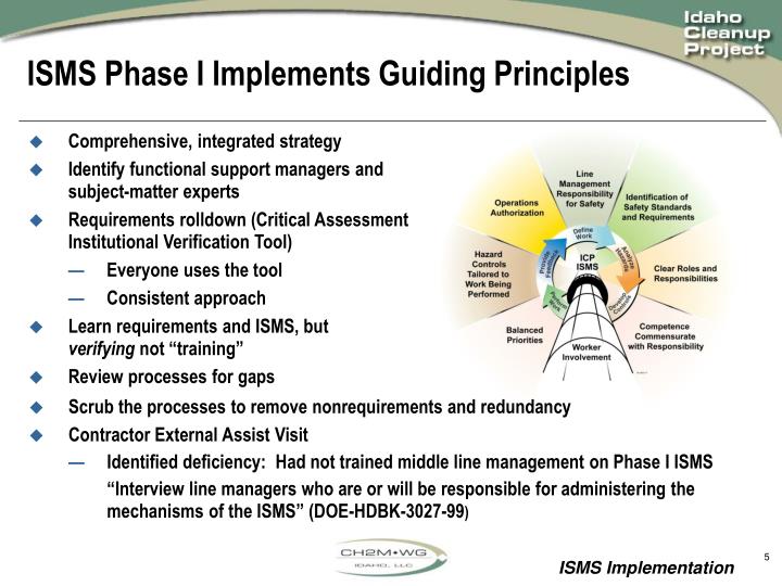 PPT - Transition to ISMS Verification at the Idaho Cleanup Project ...