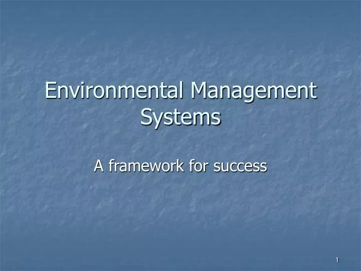 PPT - Environmental Management Systems PowerPoint Presentation, free ...