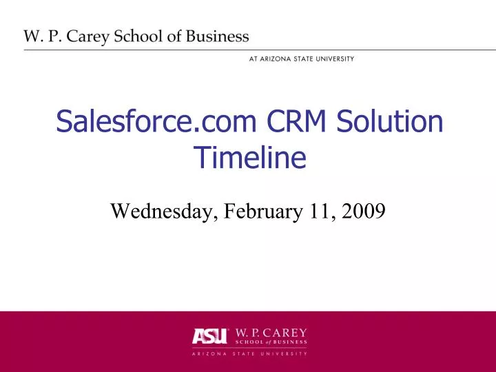 PPT - Salesforce CRM Solution Timeline PowerPoint Presentation, free ...