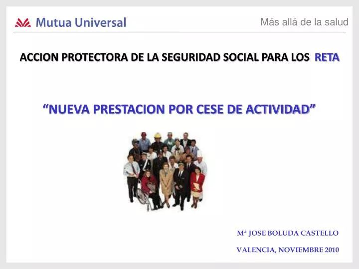 PPT - ACCION PROTECTORA DE LA SEGURIDAD SOCIAL PARA LOS RETA PowerPoint ...
