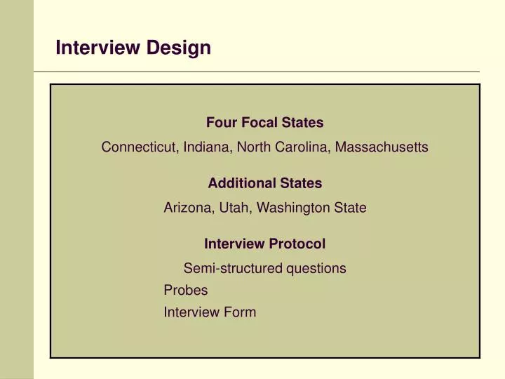 PPT - Interview Design PowerPoint Presentation, free download - ID:3980989