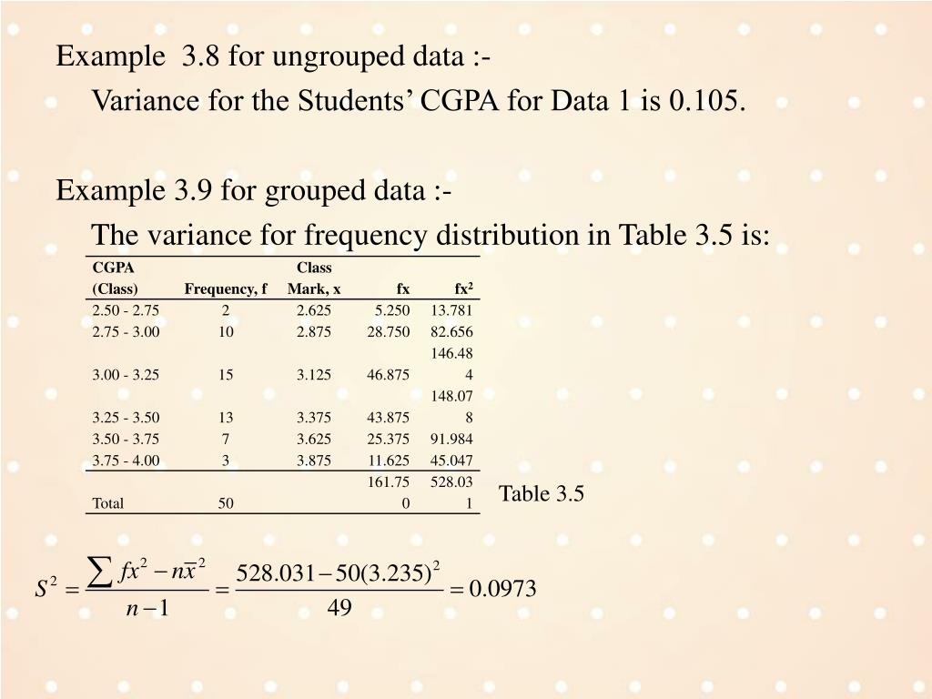 PPT - CHAPTER 3 : DESCRIPTIVE STATISTIC : NUMERICAL MEASURES ... PPT - CHAPTER 3 : DESCRIPTIVE STATISTIC : NUMERICAL MEASURES ...