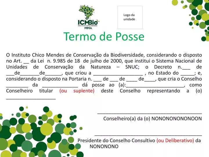 PPT - Termo de Posse PowerPoint Presentation, free download - ID:3982388