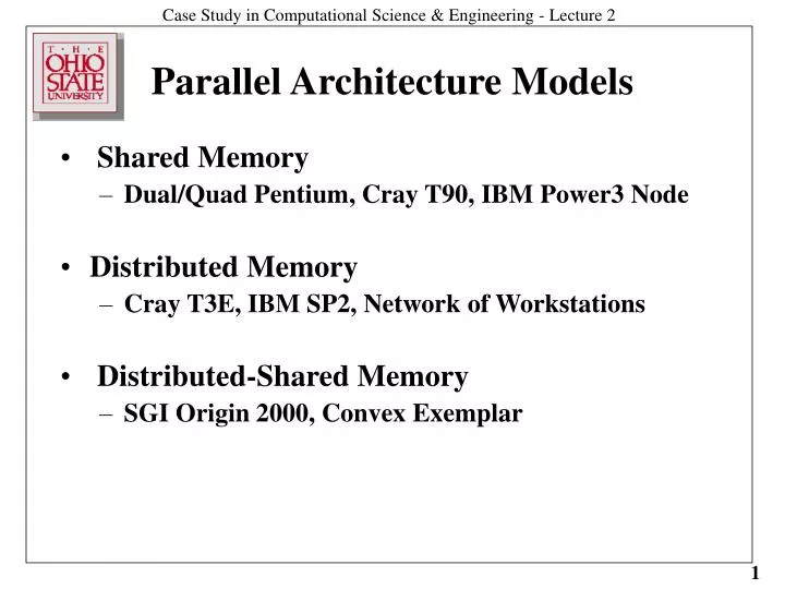 PPT - Parallel Architecture Models PowerPoint Presentation, free ...