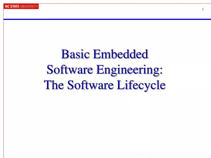 PPT - Basic Embedded Software Engineering: The Software Lifecycle PowerPoint Presentation - ID ...