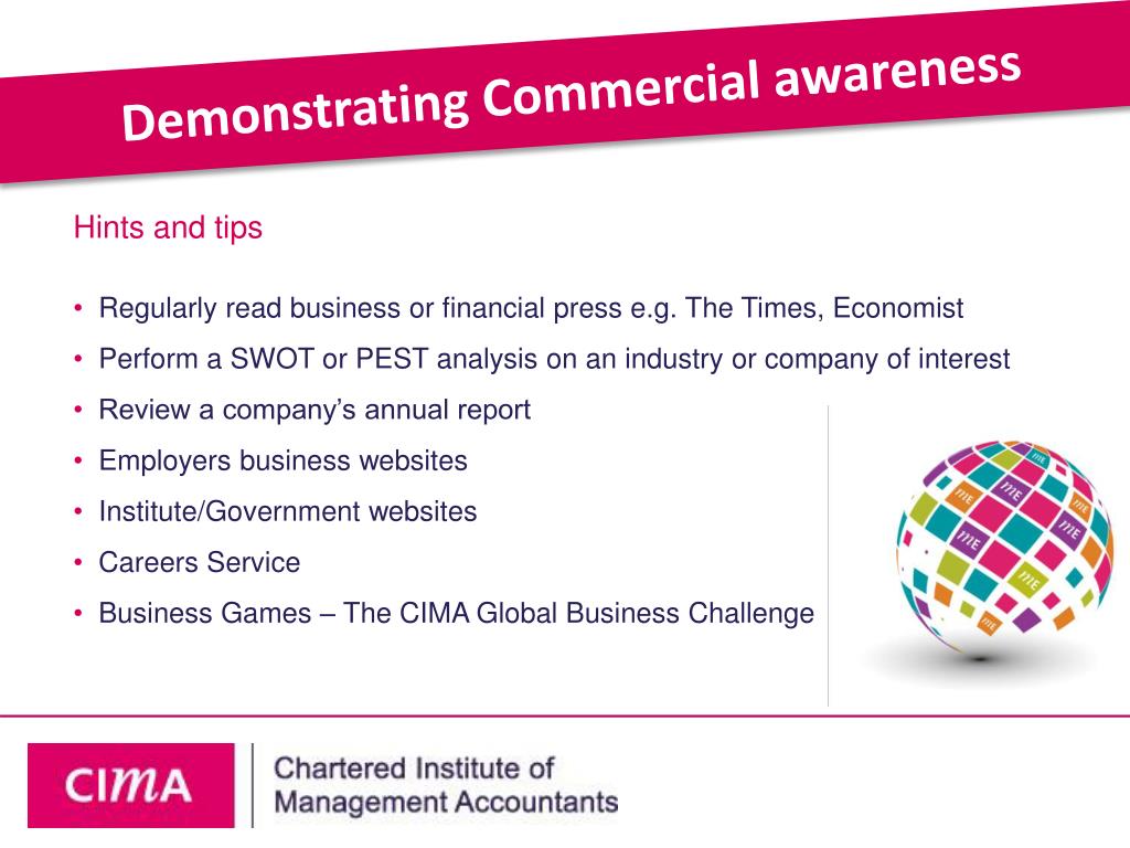 PPT - CIMA â€“ Who we are What do employers want? What is Commercial ...