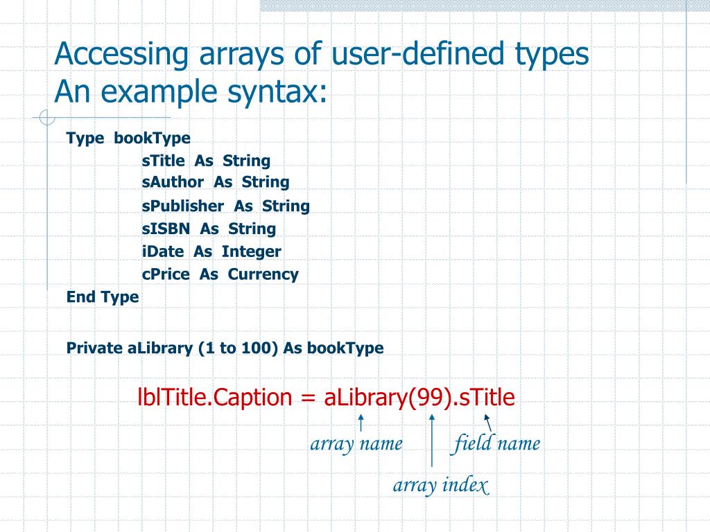 Ppt Control Arrays Records And Record Arrays In Vb Powerpoint Presentation Id3987033