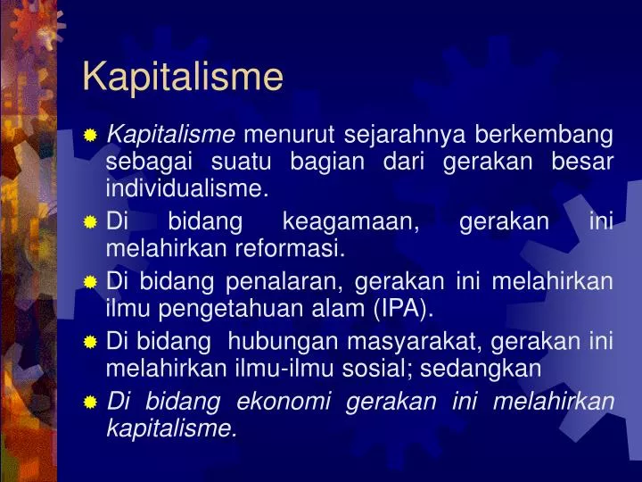 PPT - Kapitalisme PowerPoint Presentation, free download - ID:3987795