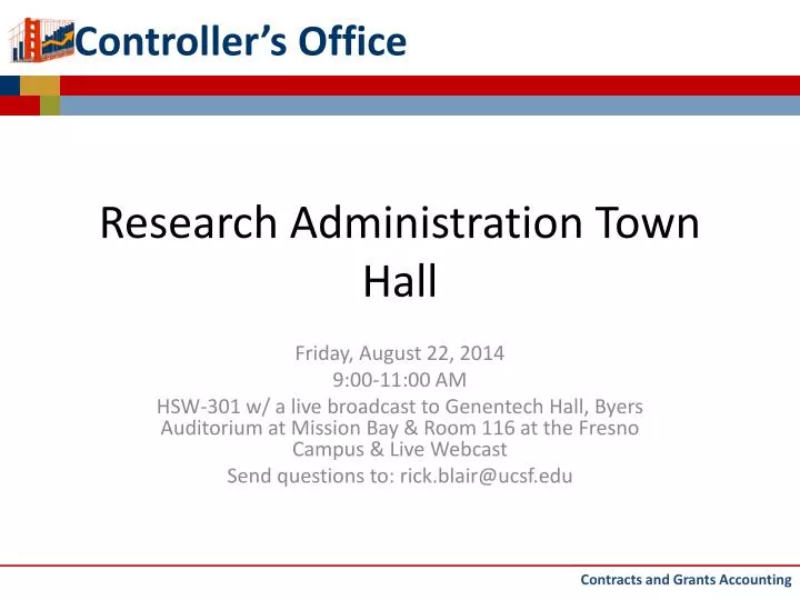 PPT - Research Administration Town Hall PowerPoint Presentation, free ...