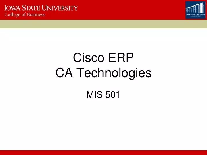PPT - Cisco ERP CA Technologies PowerPoint Presentation, free download ...