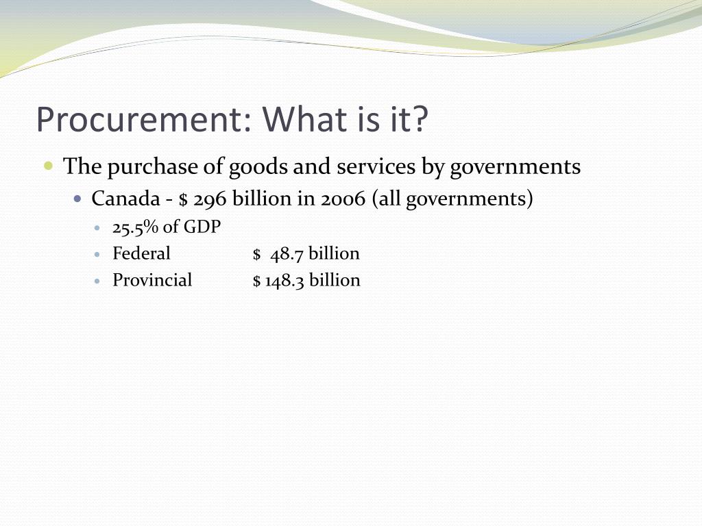 PPT - Government Procurement Policies and International Trade ...