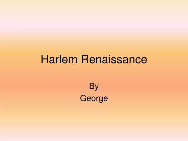PPT - Harlem Renaissance PowerPoint Presentation, free download - ID ...