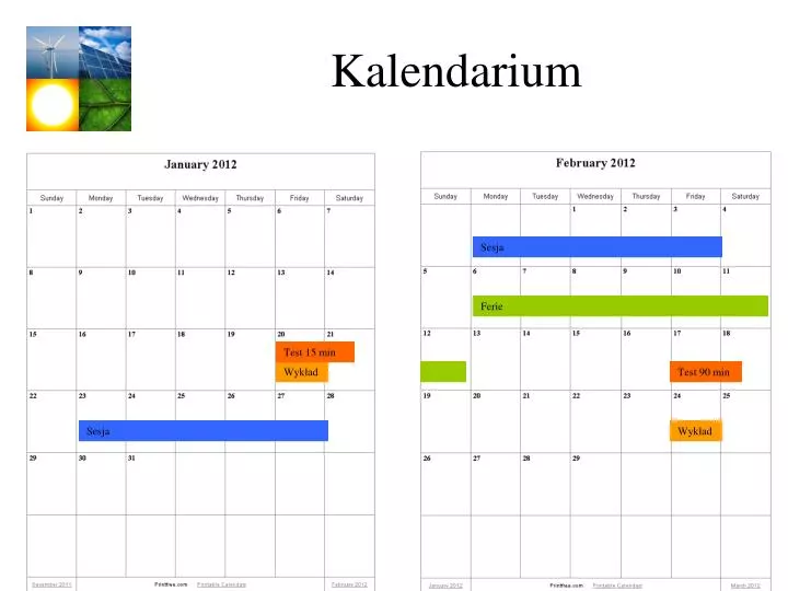 PPT - Kalendarium PowerPoint Presentation, free download - ID:3990030
