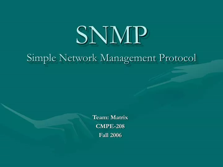 PPT - SNMP Simple Network Management Protocol PowerPoint Presentation ...