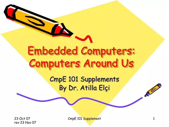 PPT - Embedded Computers: Computers Around Us PowerPoint Presentation ...