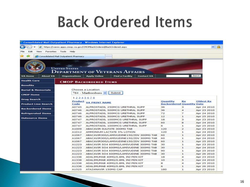 PPT - Department of Veterans Affairs PBM Drug Accountability Conference ...