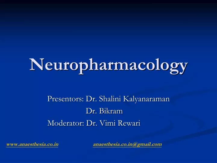 PPT - Neuropharmacology PowerPoint Presentation, free download - ID:3991067