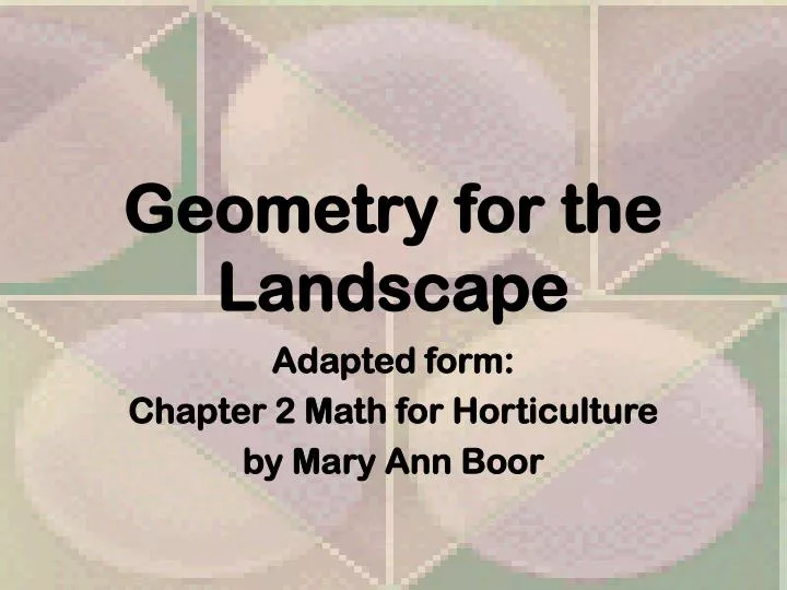 PPT - Geometry for the Landscape PowerPoint Presentation, free download ...