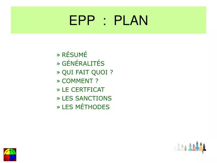PPT - EPP : PLAN PowerPoint Presentation, free download - ID:3993768