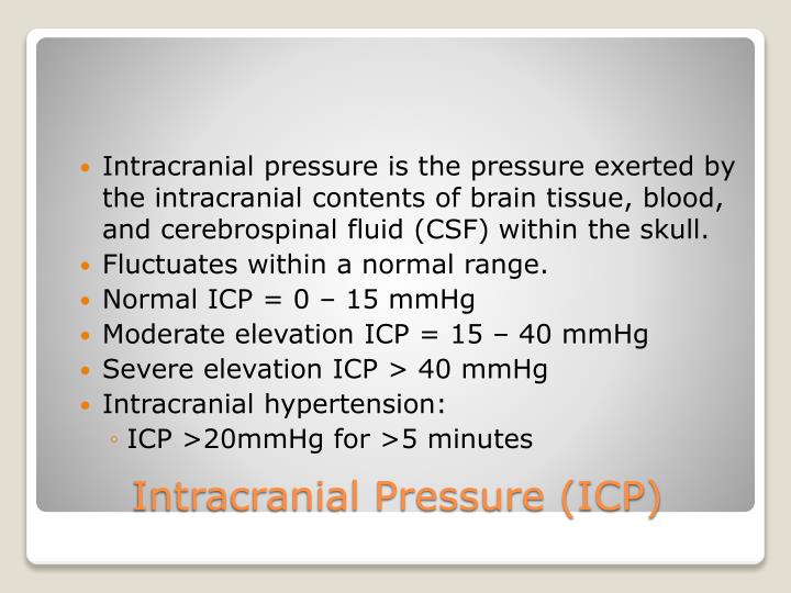PPT - Intracranial Pressure Concepts PowerPoint Presentation - ID:3993804