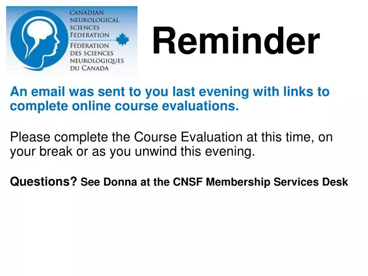 PPT - Reminder PowerPoint Presentation, free download - ID:3993848