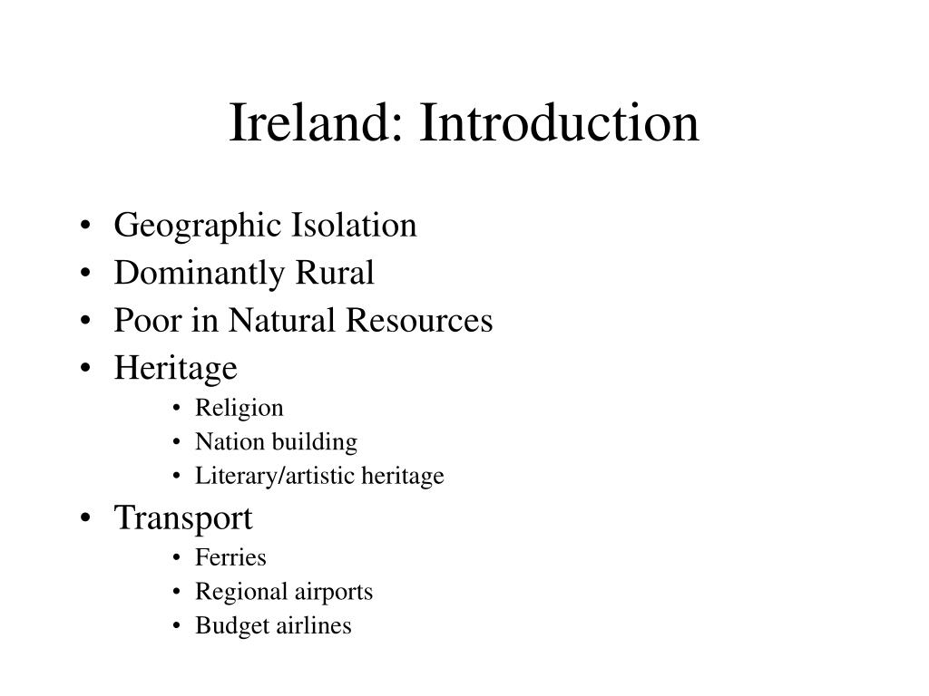 PPT - The Tourism Geography of Ireland PowerPoint Presentation, free ...