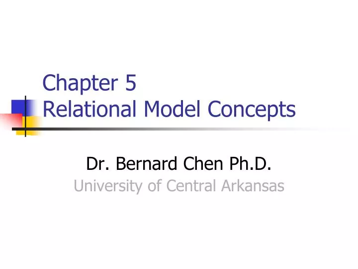 PPT - Chapter 5 Relational Model Concepts PowerPoint Presentation, free ...