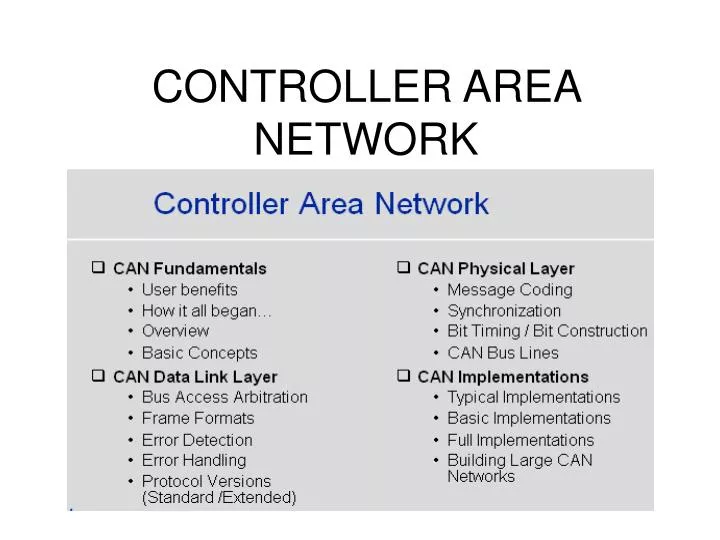 PPT - CONTROLLER AREA NETWORK PowerPoint Presentation, free download ... PPT - CONTROLLER AREA NETWORK PowerPoint Presentation, free download ...