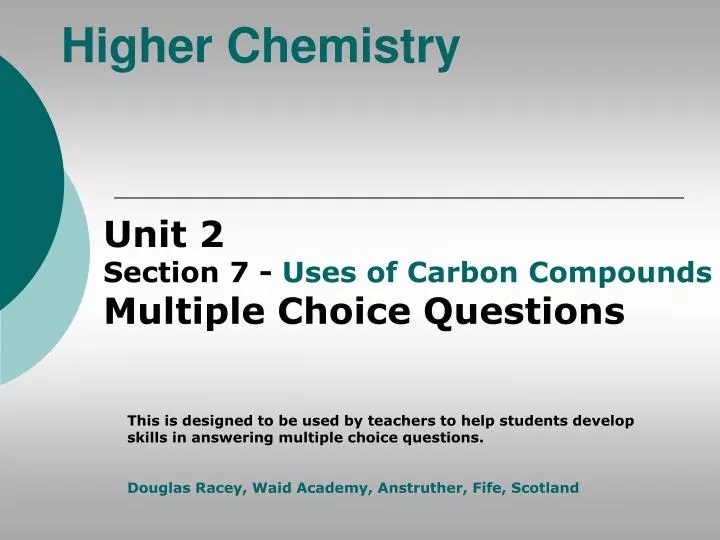 PPT - Higher Chemistry PowerPoint Presentation, free download - ID:3995635