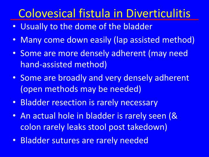 PPT - Colovesical and Colovaginal Fistulas PowerPoint Presentation - ID ...