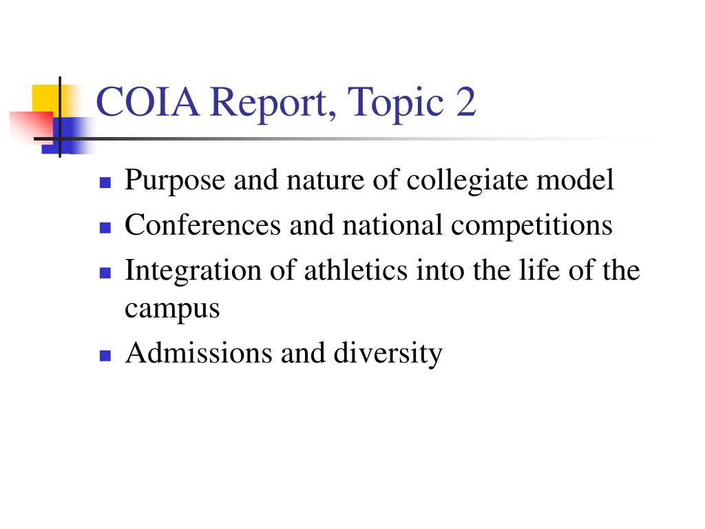 Ppt The Coalition On Intercollegiate Athletics Coia Powerpoint