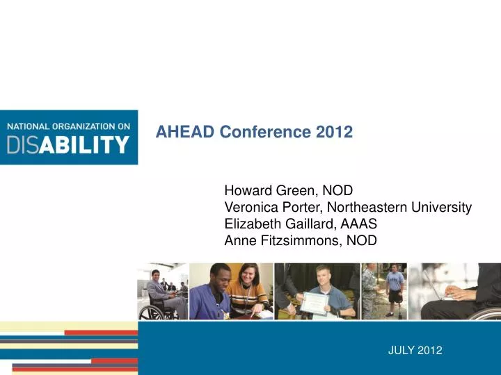 PPT - AHEAD Conference 2012 PowerPoint Presentation, free download - ID ...