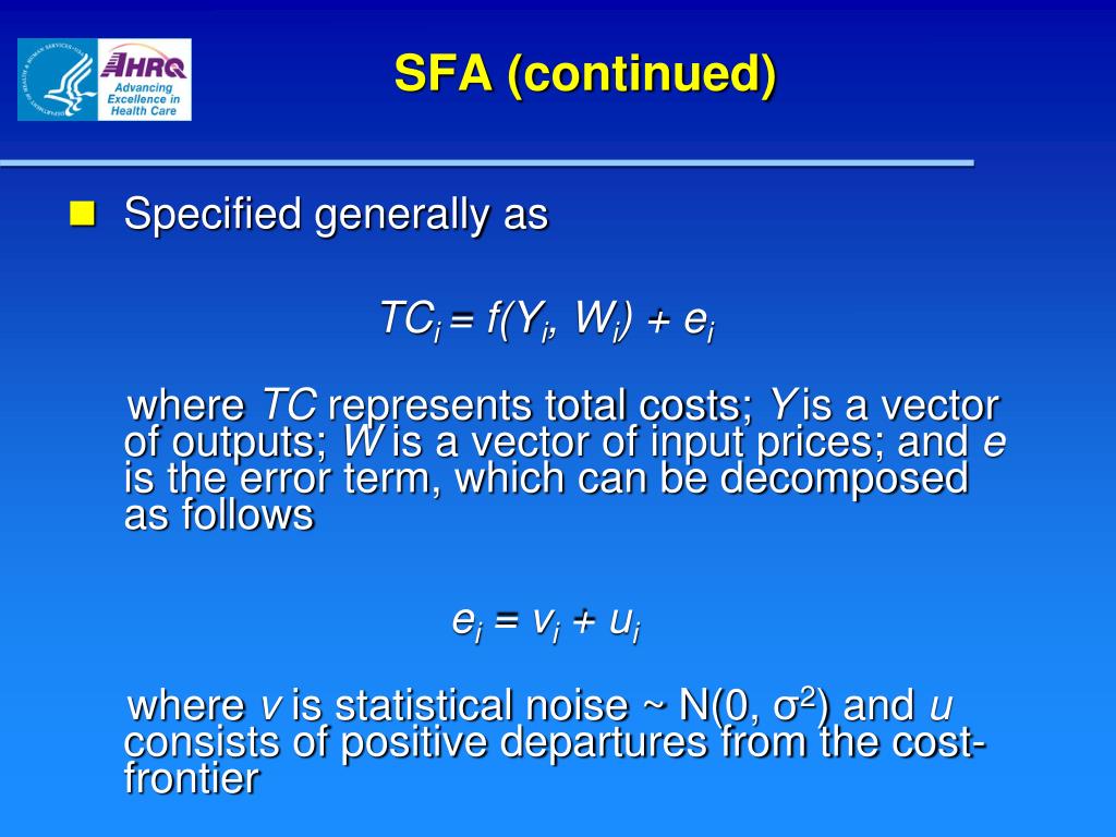 PPT - Using Stochastic Frontier Analysis to Measure Hospital ... PPT - Using Stochastic Frontier Analysis to Measure Hospital ...