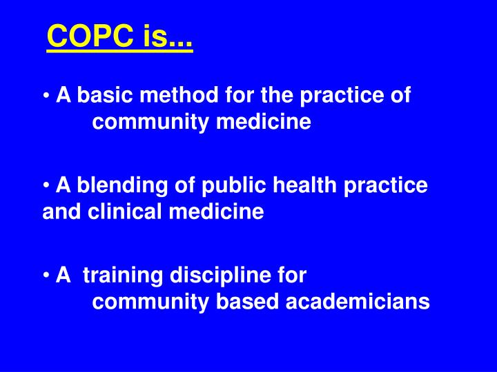 PPT - Community Oriented Primary Care PowerPoint Presentation - ID:3997345
