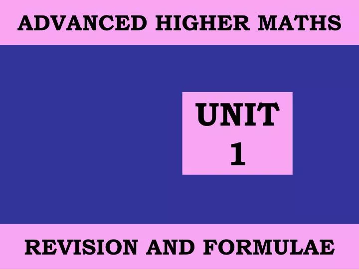 PPT - ADVANCED HIGHER MATHS PowerPoint Presentation, free download - ID:3997472