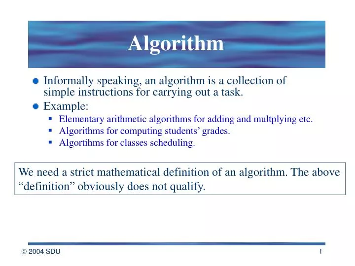 PPT - Algorithm PowerPoint Presentation, free download - ID:3997835