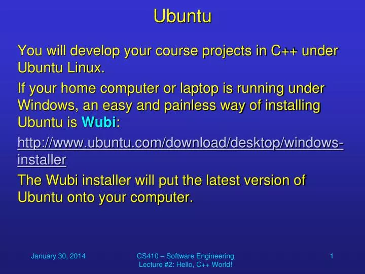 PPT - Ubuntu PowerPoint Presentation, free download - ID:3998026