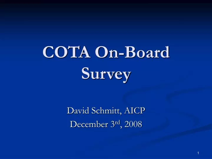 PPT - COTA On-Board Survey PowerPoint Presentation, free download - ID ...